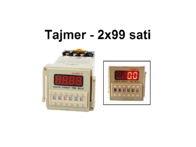 Vremenski rele - tajmer - 2 x 99 sati