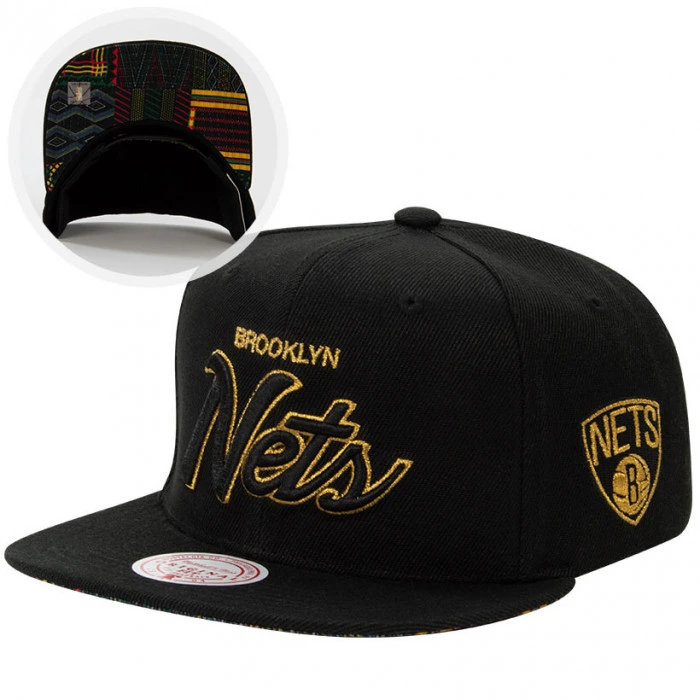 Brooklyn Nets Mitchell and Ness BHM Script kačket