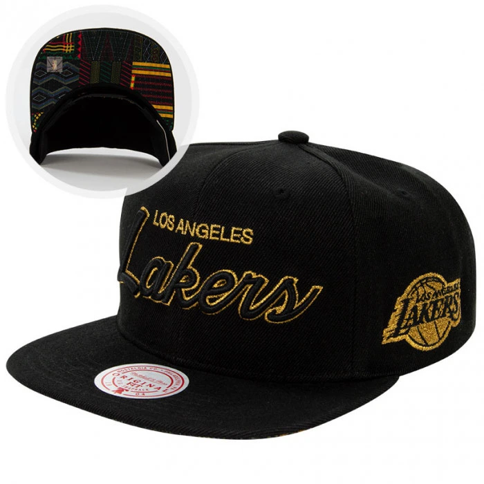 Los Angeles Lakers Mitchell and Ness BHM Script kačket