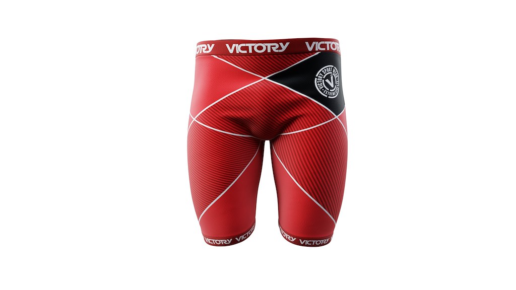 VICTORY „KARO RED“ COMPRESSION SHORTS
