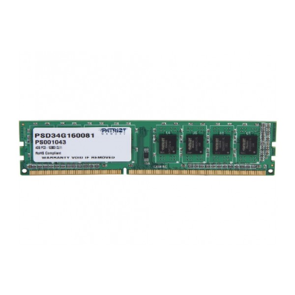 Memorija DDR3 4GB 1600MHz Patriot Signature PSD34G160081