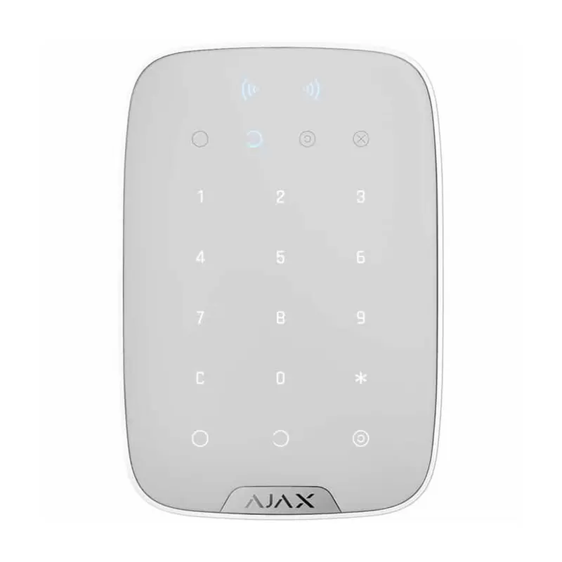 AJAX Keypad Plus WH – Bežična “touchsense” tastatura sa ugrađenim RFID čitačem
