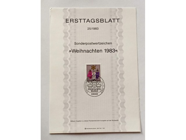 ETB Nemačka  - Weihnachten - 1983.g