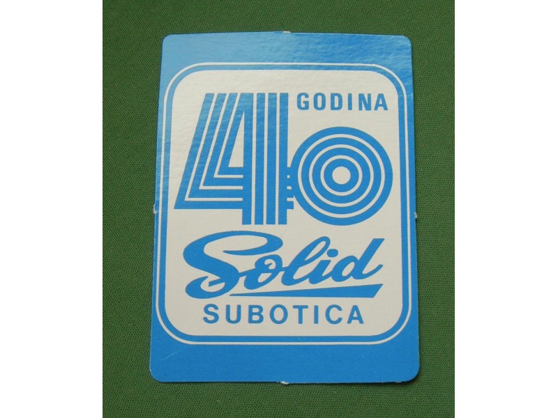 Solid Subotica, 40 godina, džepni kalendar za 1986.