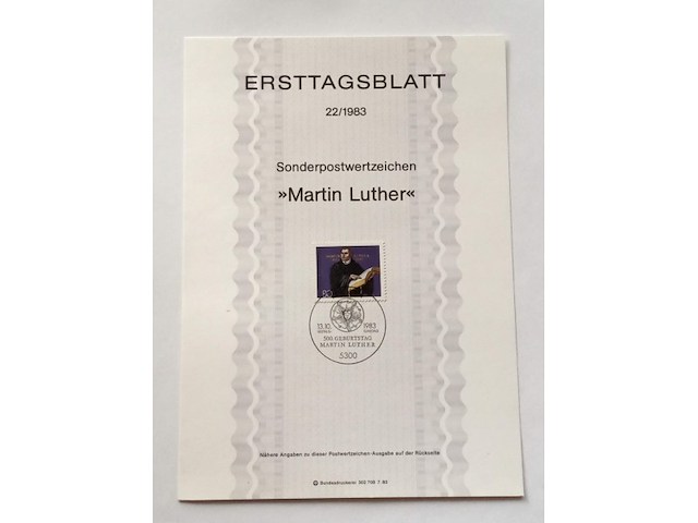 ETB Nemačka  - Martin Luther - 1983.g