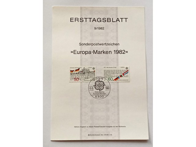 ETB Nemačka  - EUROPA Marken - 1982.g