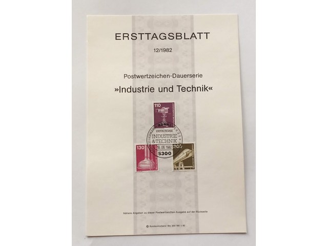ETB Nemačka  - Industrija i Tehnika - 1982.g