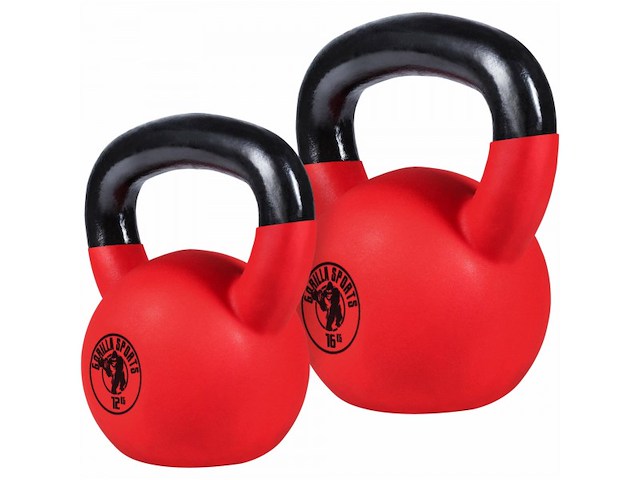 GORILLA SPORTS Rusko zvono sa neoprenom (Set od 28 kg)