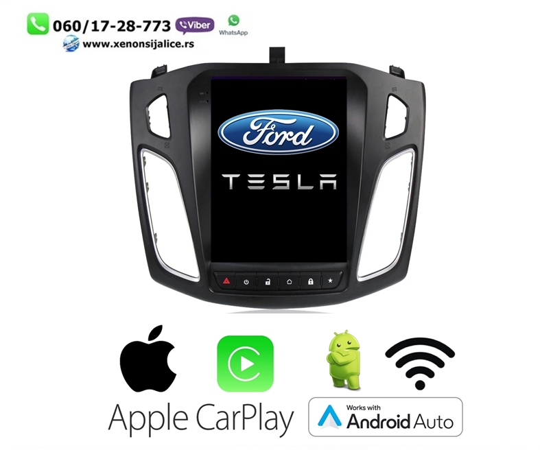 FORD FOCUS NOVI TIP MULTIMEDIJA ANDROID,CAR PLAY NAVIGACIJA TOUCH SCREEN 10 INCA TESLA STYLE