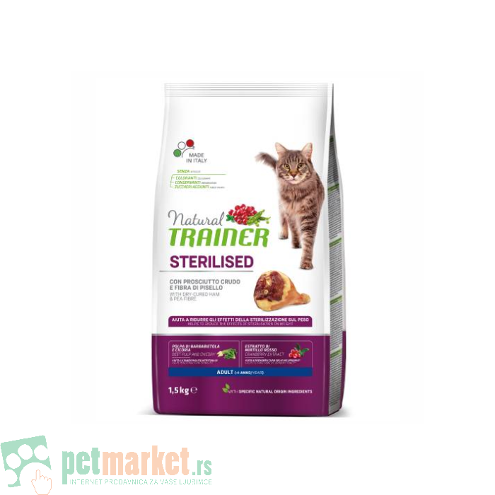 Trainer Natural: Hrana za sterilisane mačke Sterilised, Šunka