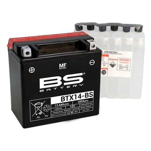 Akumulator BS 12V 12Ah gel BTX14-BS levi plus (150x87x145) 200A