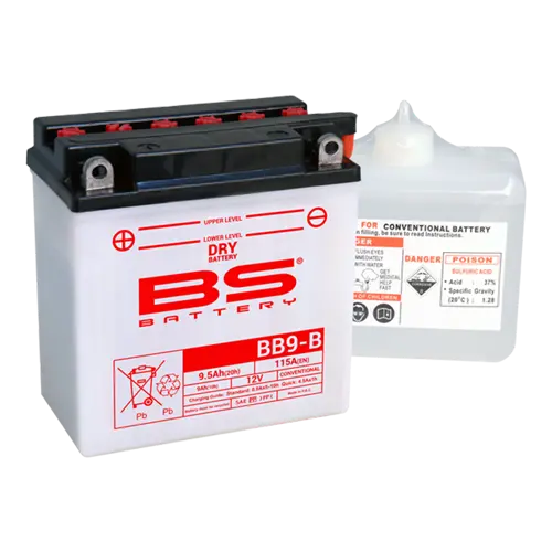Akumulator BS 12V 9Ah sa kiselinom BB9-B levi plus (135x75x139)