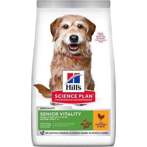 Hill's Science Plan Senior Vitality Small & Mini Mature Adult hrana za pse sa Piletinom i Pirinčem, 6 kg
