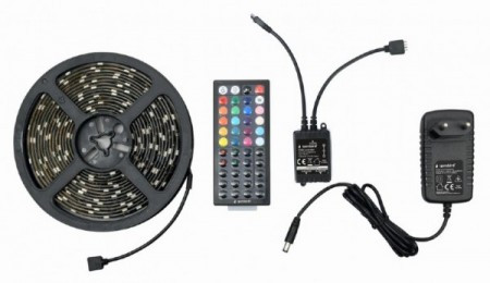 Gembird RGB led traka + daljinski, 5m LED-S-RGB500-01