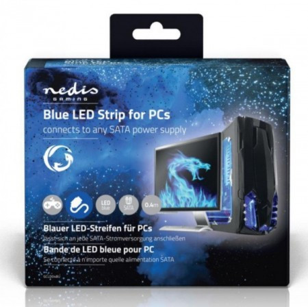 Nedis led traka, SATA konektor, plava, 40cm GCLD04BU