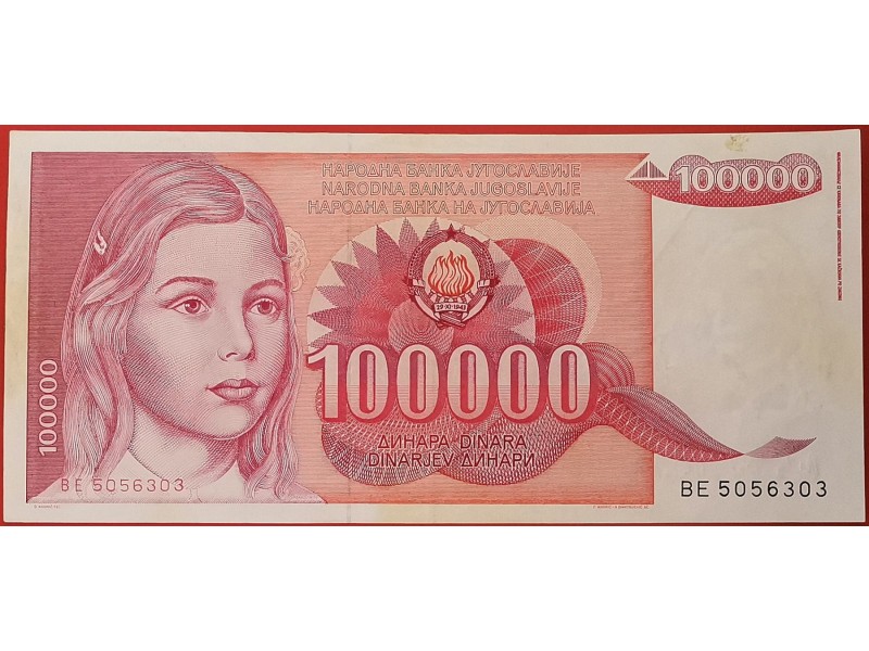 100.000 DINARA 1989 - unc.