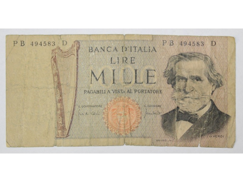 1.000 lire Italia 1980.