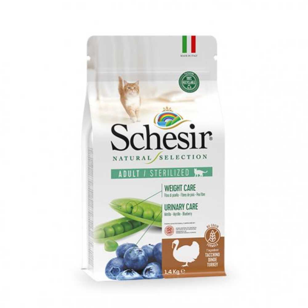 Schesir Natural Selection Adult Cat Sterilised - ćuretina 1.4kg