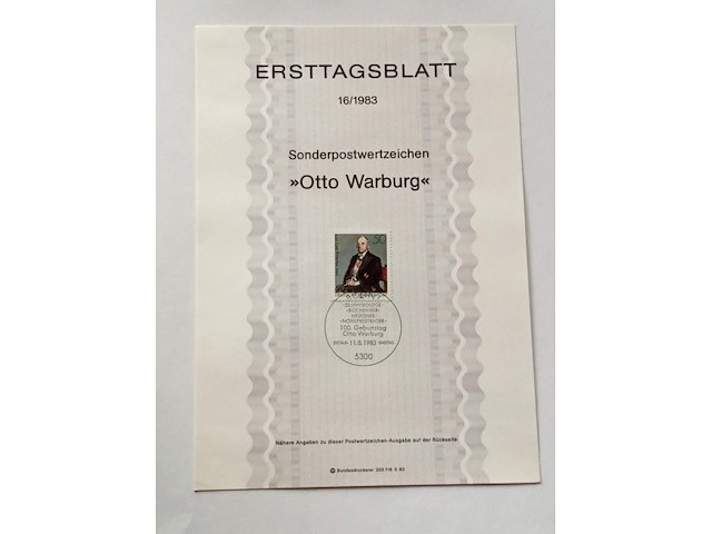 ETB Nemačka  - Otto Warburg - 1983.g