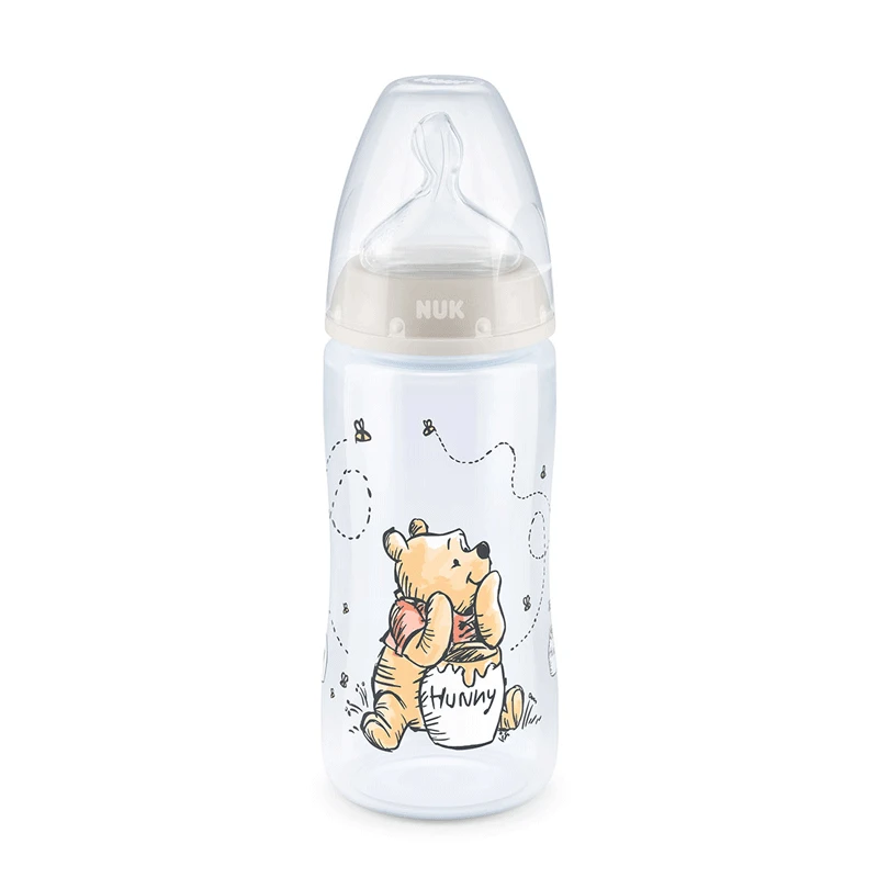 Nuk plastična flašica sa indikatorom temperature Winnie Bež, 0-6m