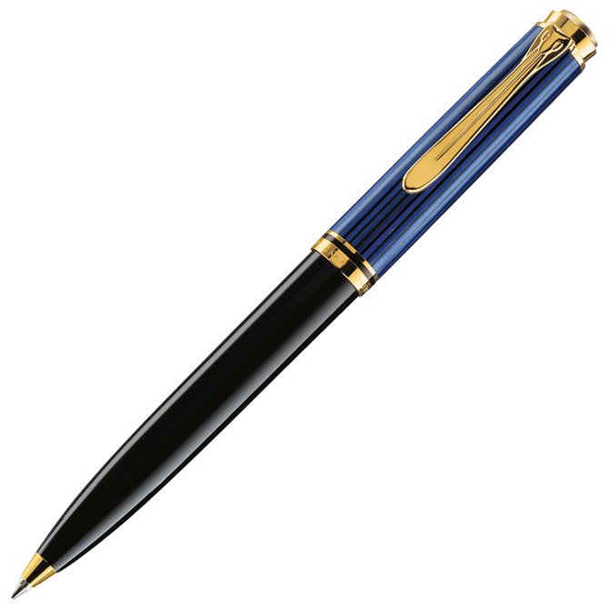 Olovka hemijska Souveran K600+kožna bela futrola+poklon kutija G30 Pelikan 996926 plavo-crna