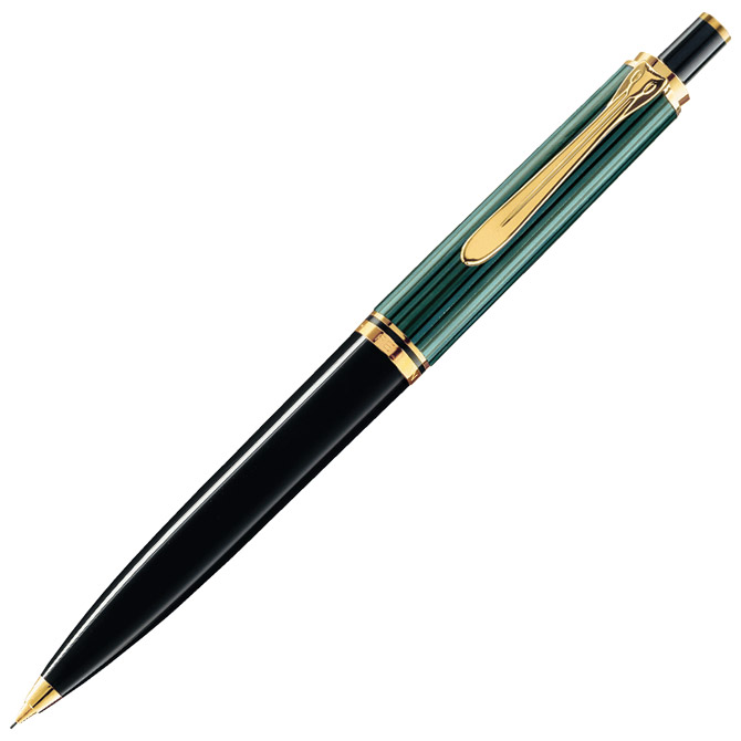 Olovka tehnička 0,7mm Souveran D400+kožna bela futrola+poklon kutija G30 Pelikan 997163 zeleno-crna