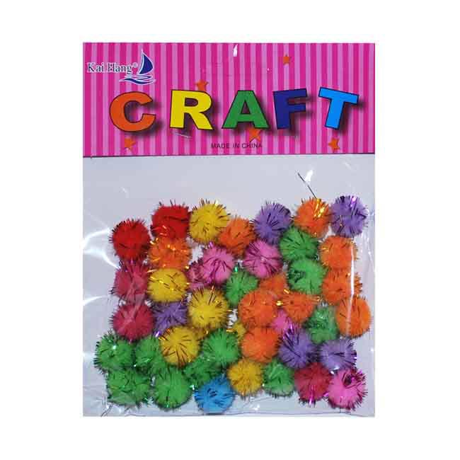 Craft pom pom gliter manji 33618E