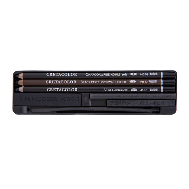 Creta charcoal pocket set 460 08