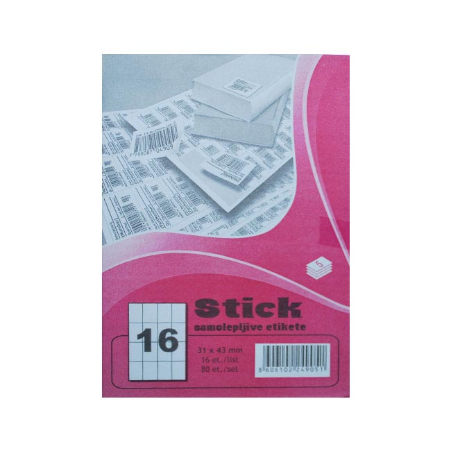 Etikete br.16 1/5 31*43mm