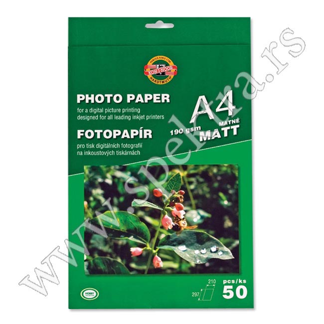 Foto papir mat Kohinor 190g 50l