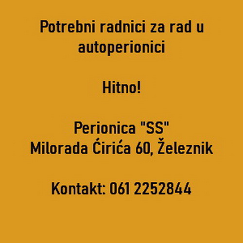 Potrebni radnici za rad u autoperionici