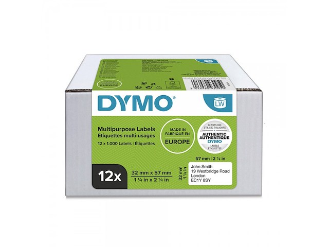 DYMO ETIKETE LW - VIŠENAMENSKE NALEPNICE 57x32 10+2 GRATIS