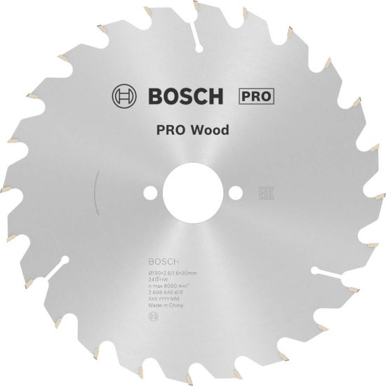 Bosch PRO Wood list kružne testere 190x2.6x30 mm 24z ATB max 8.000 o/min (2608640615)