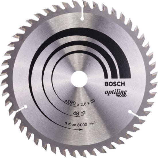 Bosch list kružne testere Optiline Wood 190 x 20/16 x 2,6 mm, 48 - 2608640614