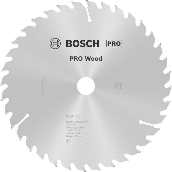 Bosch PRO Wood list kružne testere 190x2.6x20 mm 36z ATB max 8.000 o/min (2608640613)