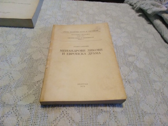 MENANDROVI LIKOVI I EVROPSKA DRAMA Vladeta Jankovic