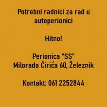 Potrebni radnici za rad u autoperionici