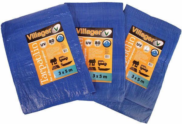 Cerada zaštitna plava 80 gr UV 1,5 x 6 m Villager