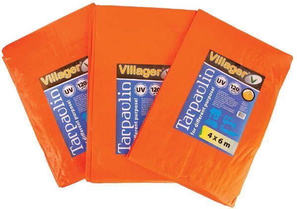 Cerada zaštitna narandžasta 120 gr UV 3 x 5 m Villager
