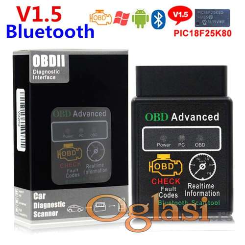 Bluetooth ELM327 HHOBD2 OBDII V1.5, 25k80 cip