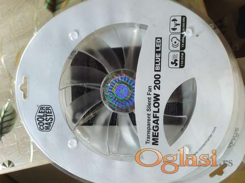 Ventilatori 200 mm sa plavim led diodama