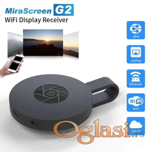 Chromecast 2 MiraScreen G2 TV, Wireless WiFi Display, DLNA, 1080P