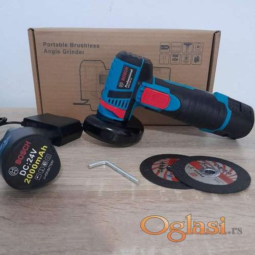BOSCH aku ugaona brusilica 12v + 2 baterije
