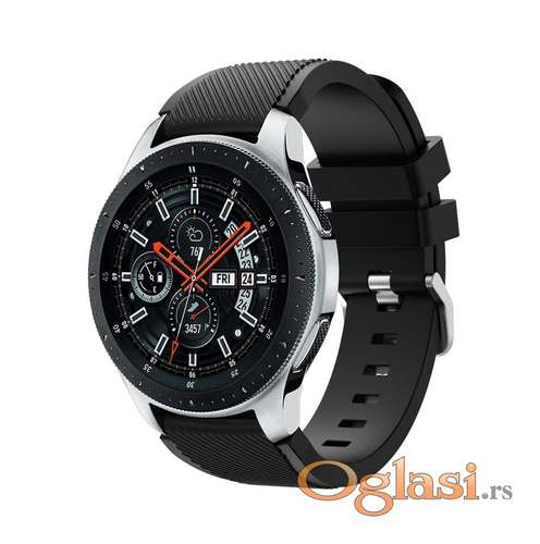 Crna narukvica Galaxy Watch Huawei Watch 20mm i 22mm