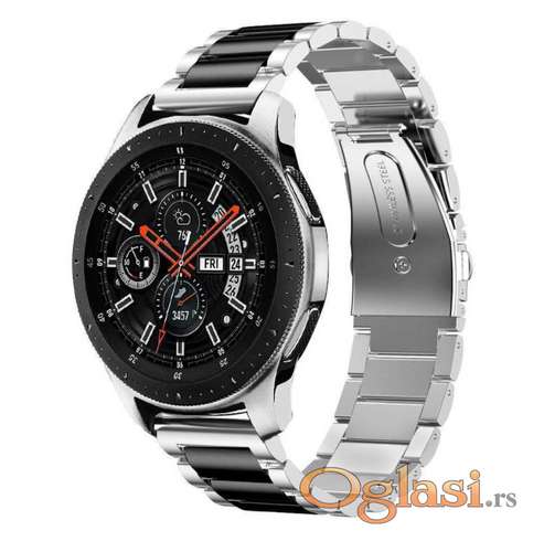 Metalna silver-black narukvica huawei watch 46mm\42mm