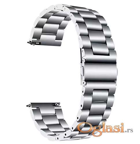 Silver metalna narukvica 20\22mm galaxy watch,huawei watch