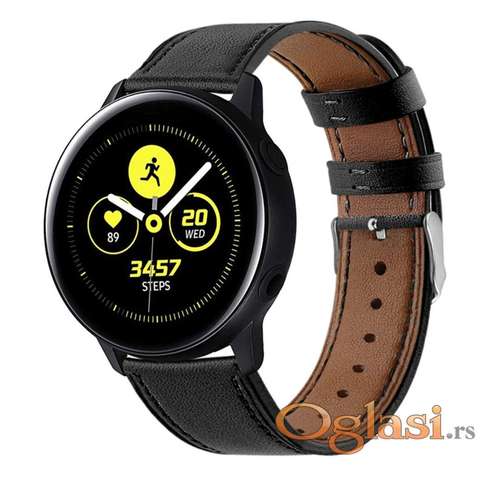Narukvica za Samsung galaxy watch active 2 (crna kozna)