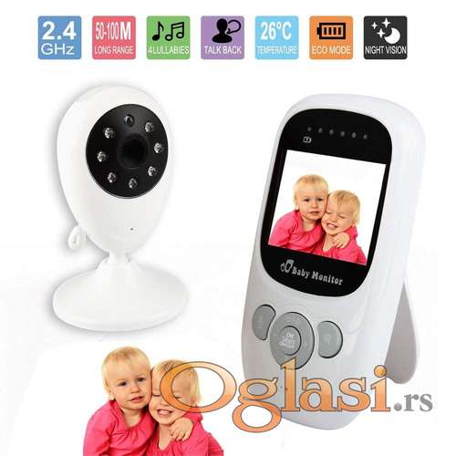 Baby monitor kamera sa ekranom i senzor temperature