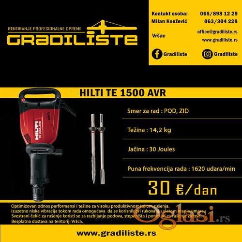 Hilti TE 1500 AVR - izdavanje