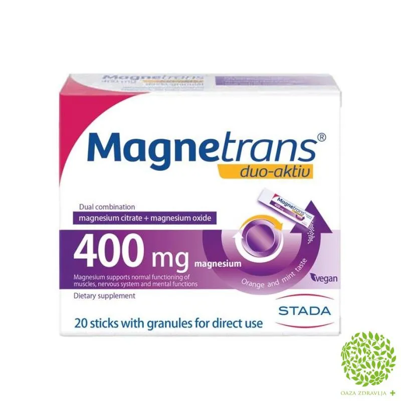 MAGNETRANS DUO-AKTIV DIREKT GRANULE 400mg 20 kesica